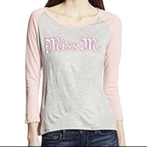 Miss Me | Tops | Last Chance Donating May 6 Miss Me Logo Henley Raglan ...